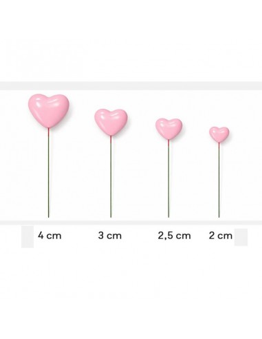 Comprar topper cake para decorar tartas de Corazones Rosas