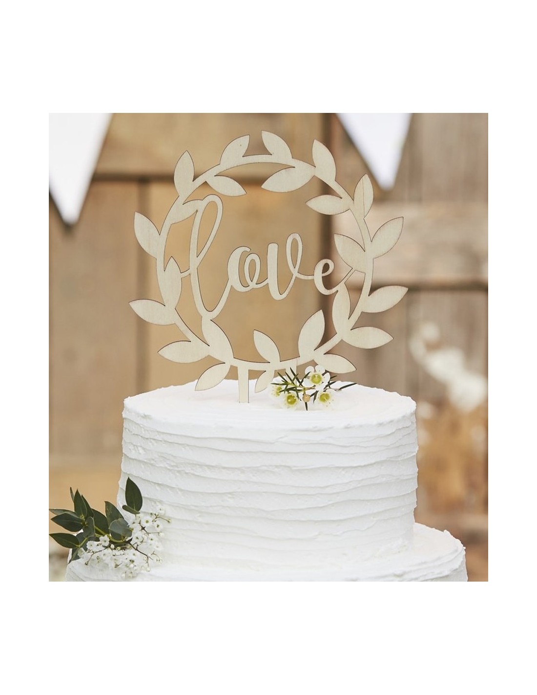 Comprar online topper de madera "Love" para decorar tartas